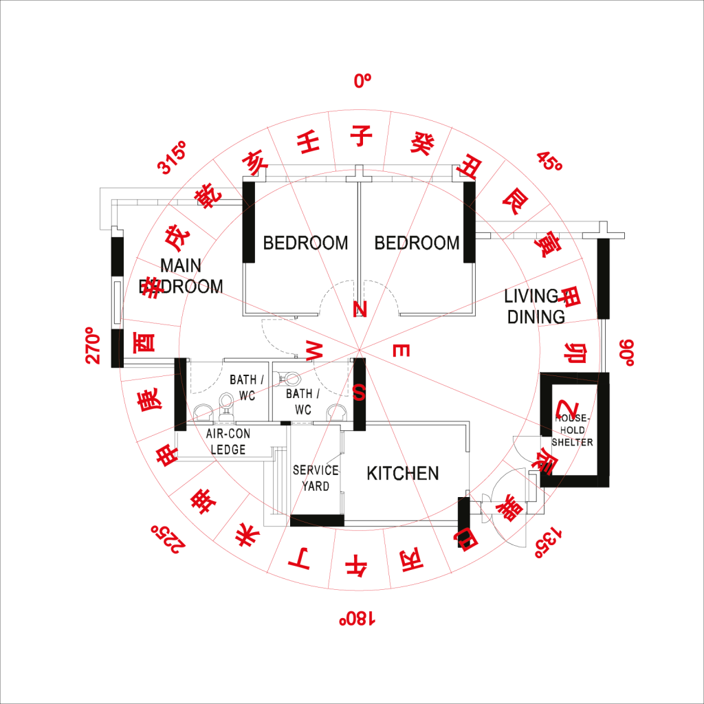 Floor Plan With Compass Max Liang Fengshui